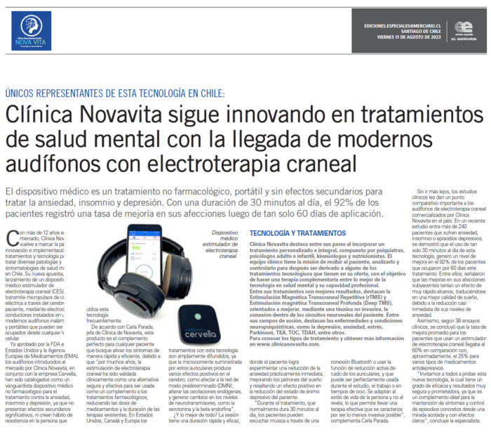 Cervella CES now available in Chile. : Cervella Cranial Electrotherapy ...